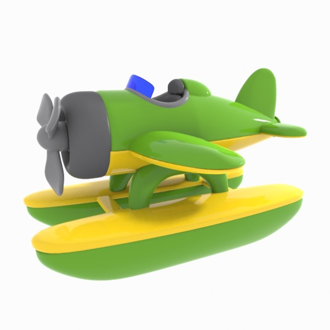 3ds Cartoon Seaplane Plane