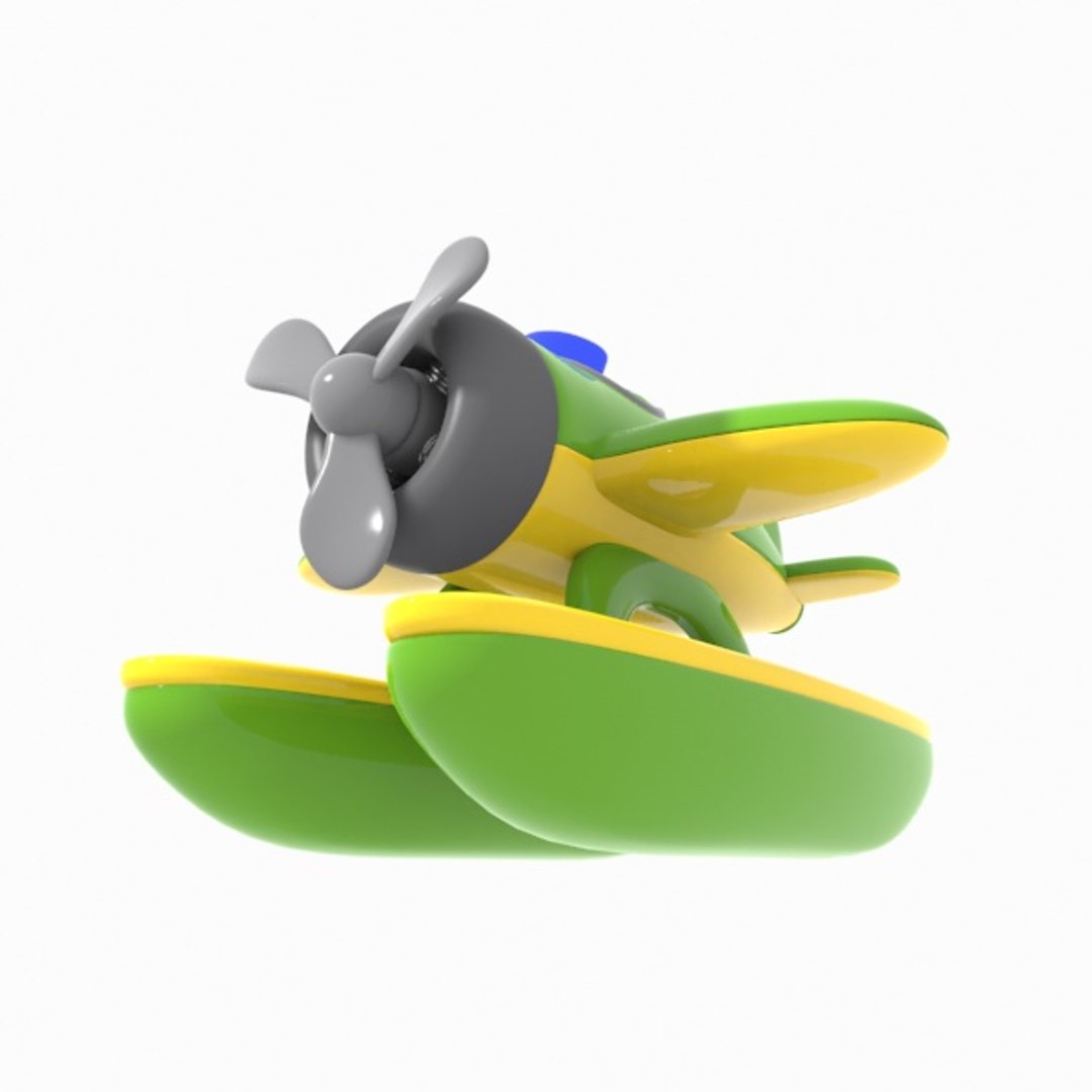 3ds Cartoon Seaplane Plane