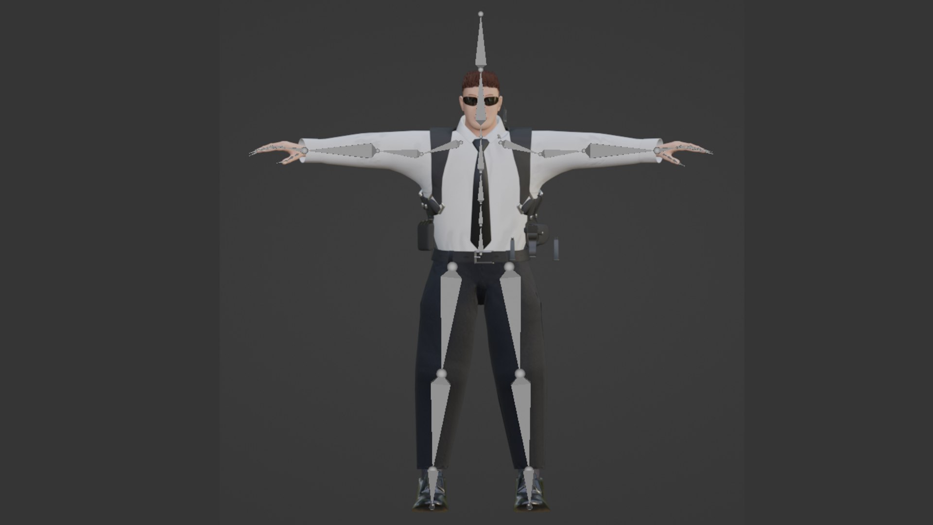 Low poly agent with pistol 3D model - TurboSquid 2182481