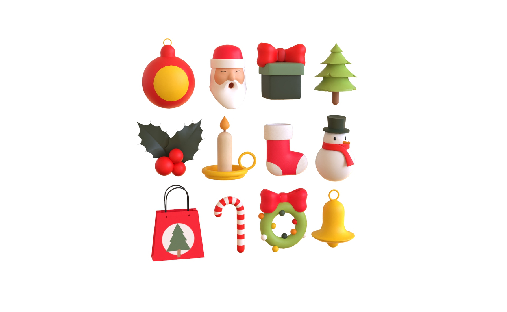 Christmas Items Collection 001 3D Model - TurboSquid 2315062