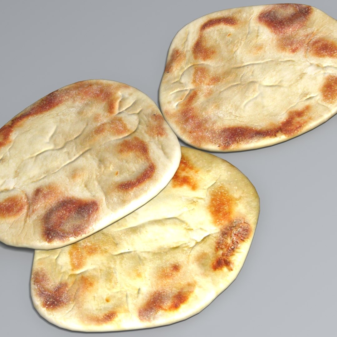 3d Naan Bread Model