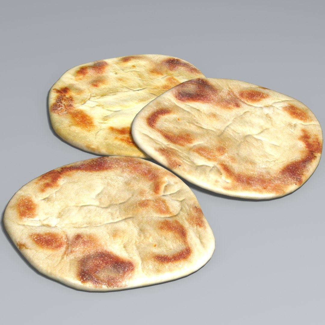 3d Naan Bread Model