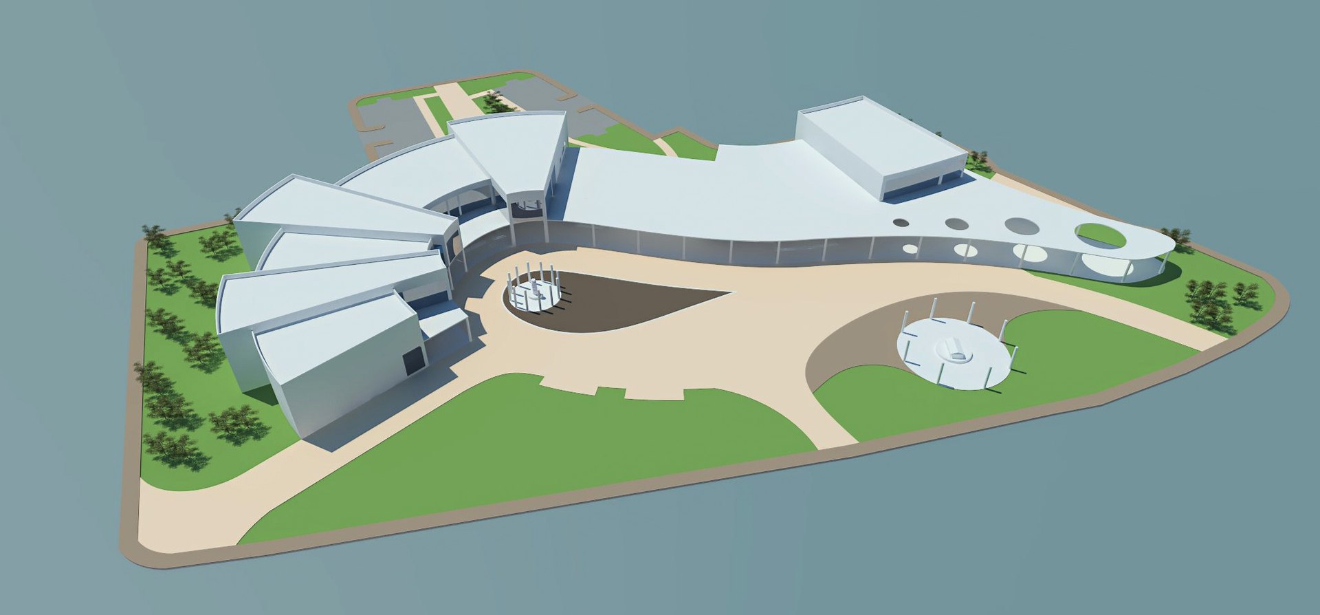 3D Model Building Art Museum - TurboSquid 1250218