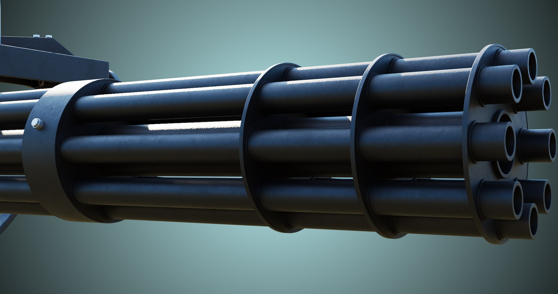 M134 Minigun PBR Unity UE Arnold V-ray Textures Included 3D Model ...