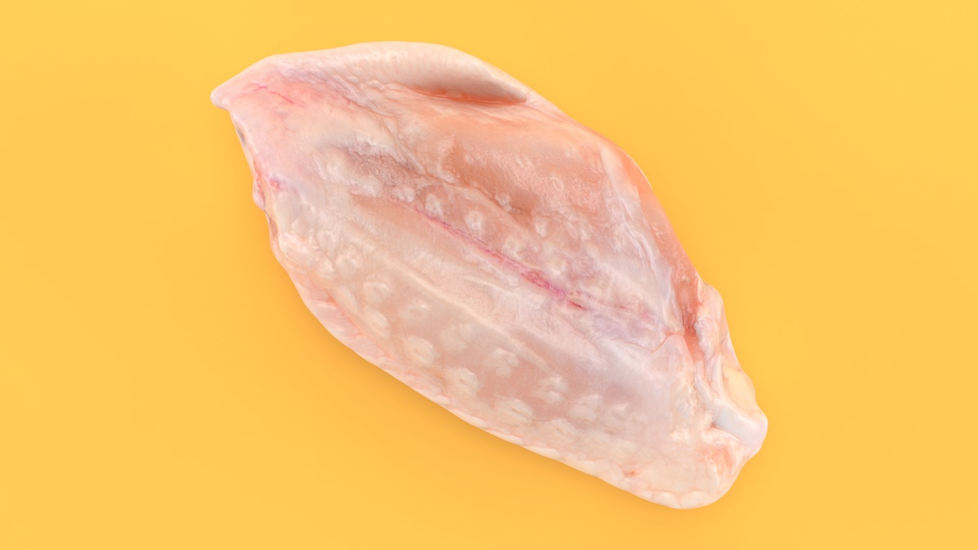 3D model Fresh Raw Chicken Middle Wing v2 - TurboSquid 2056942