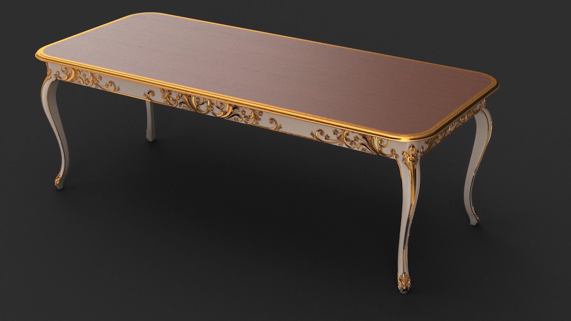 Classic Dining Table 3D - TurboSquid 1580639