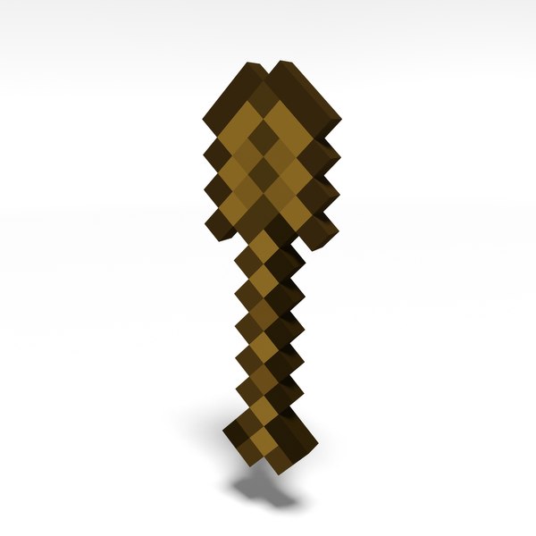3D minecraft shovel - TurboSquid 1381702