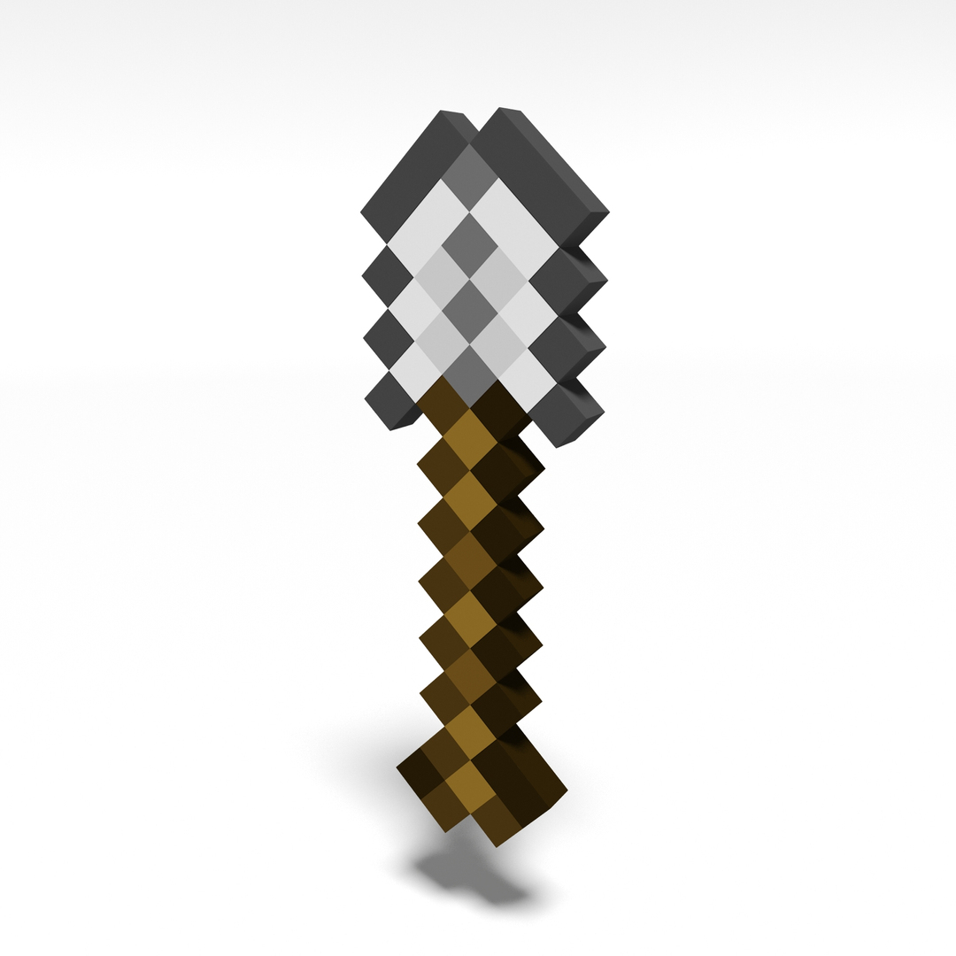 3D Minecraft Shovel - TurboSquid 1381702