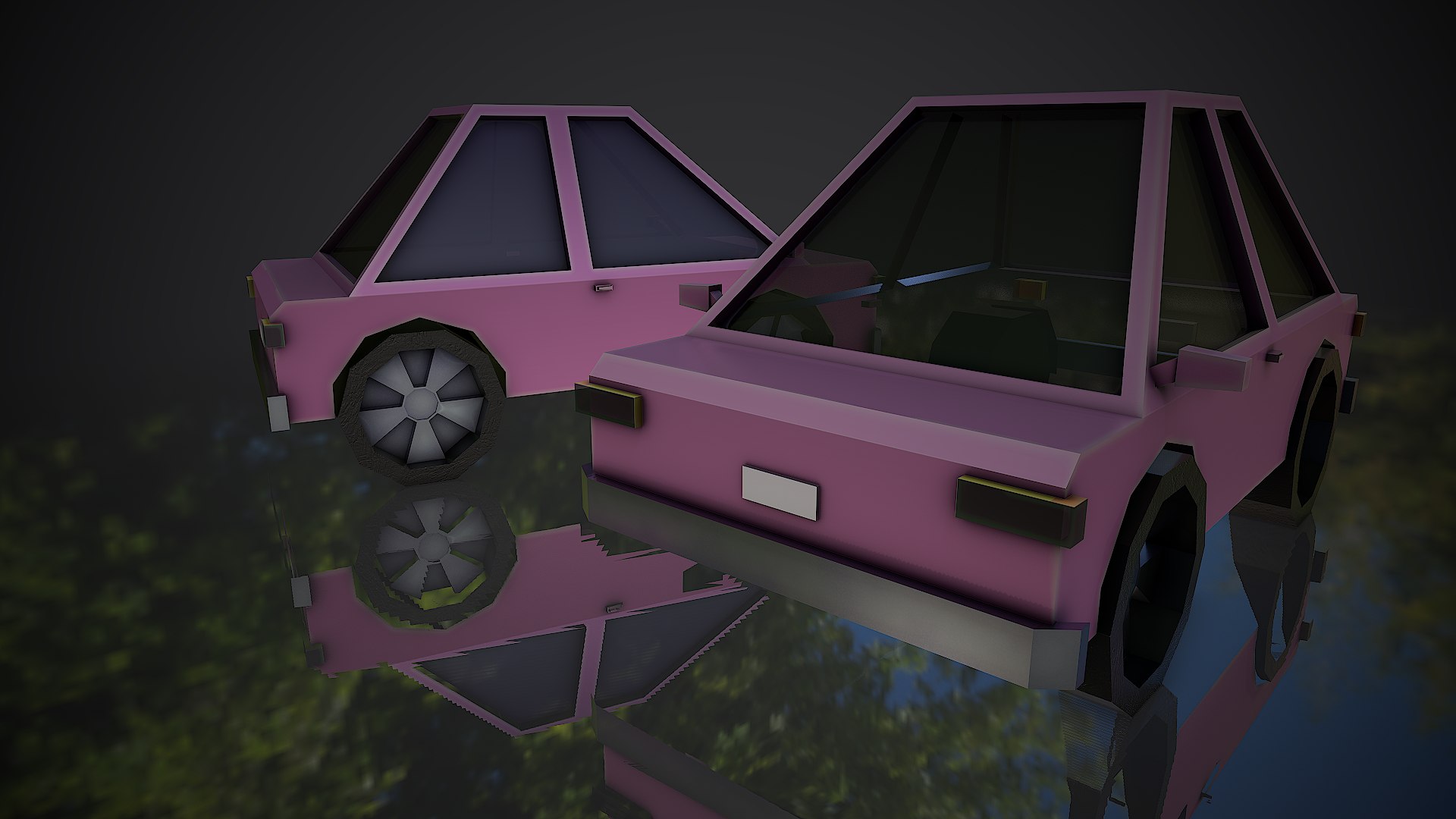 Low Poly Pinky Car 3D Model - TurboSquid 2226490