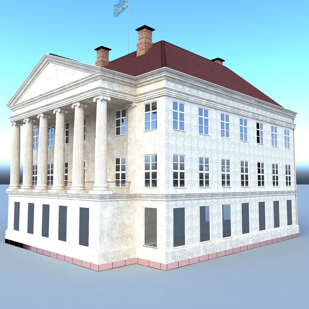 Ancient Bank Building 3D Model - TurboSquid 1395857