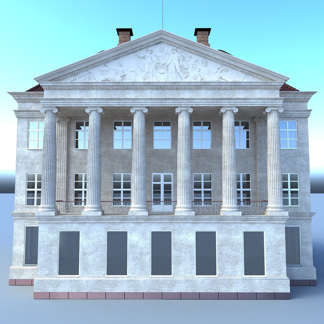 Ancient Bank Building 3D Model - TurboSquid 1395857