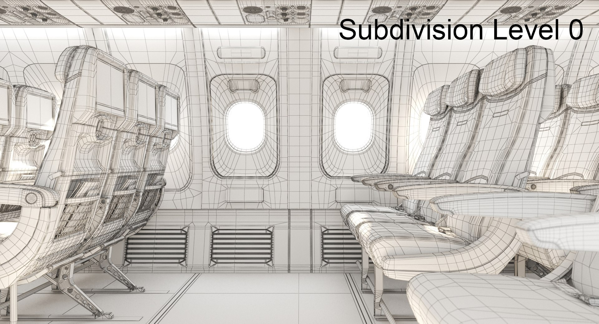 3D Airbus A320 Interior Cabin Economy 3D Model - TurboSquid 1794350