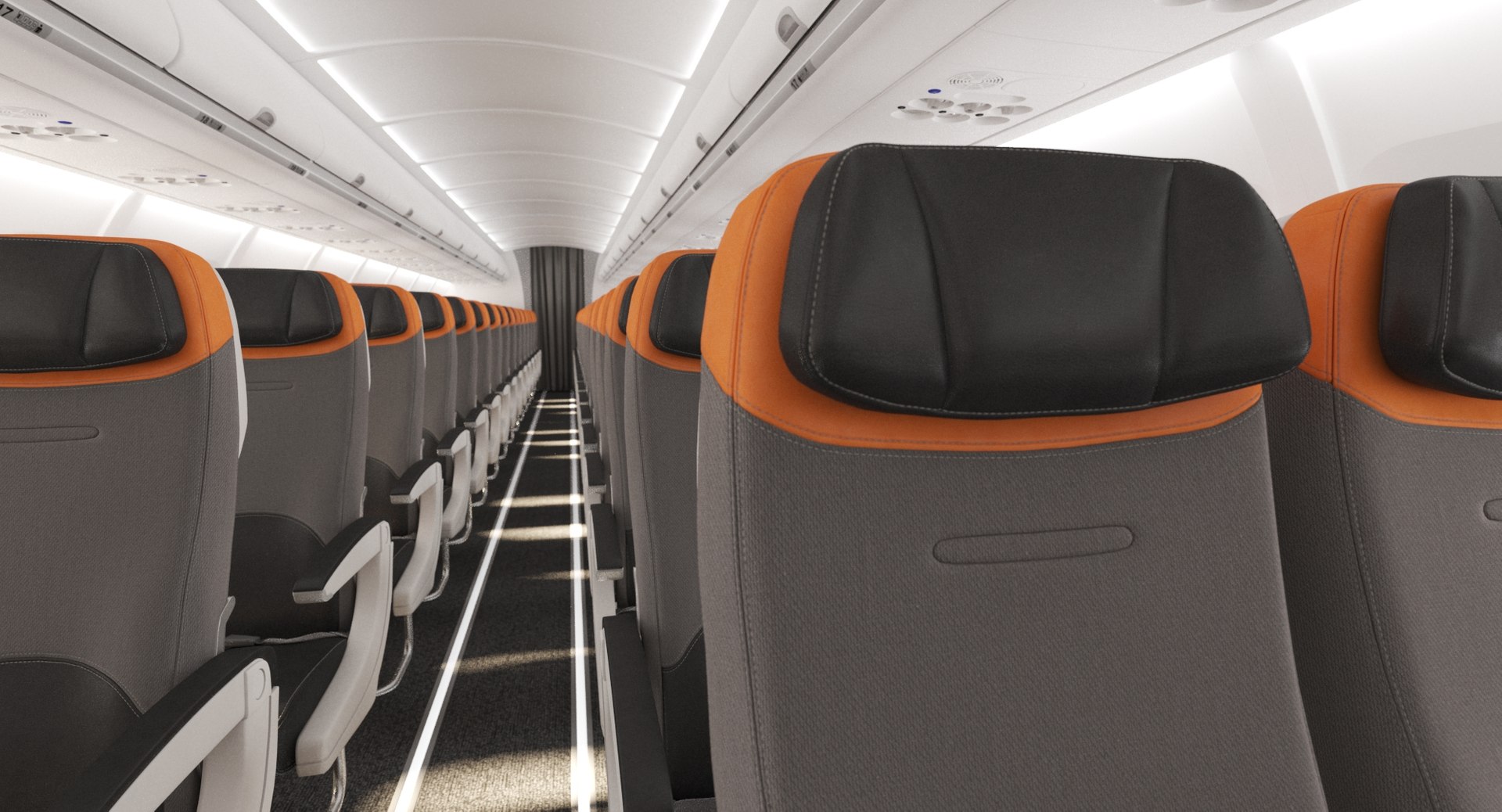 3D Airbus A320 Interior Cabin Economy 3D Model - TurboSquid 1794350