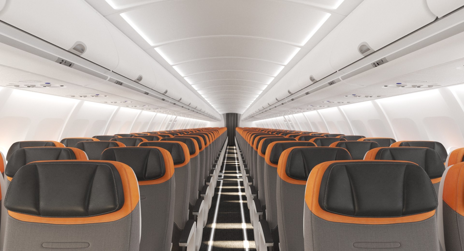 3D Airbus A320 Interior Cabin Economy 3D Model - TurboSquid 1794350