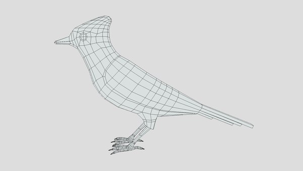 3D Low Poly Cartoon Blue Jay model - TurboSquid 1857653