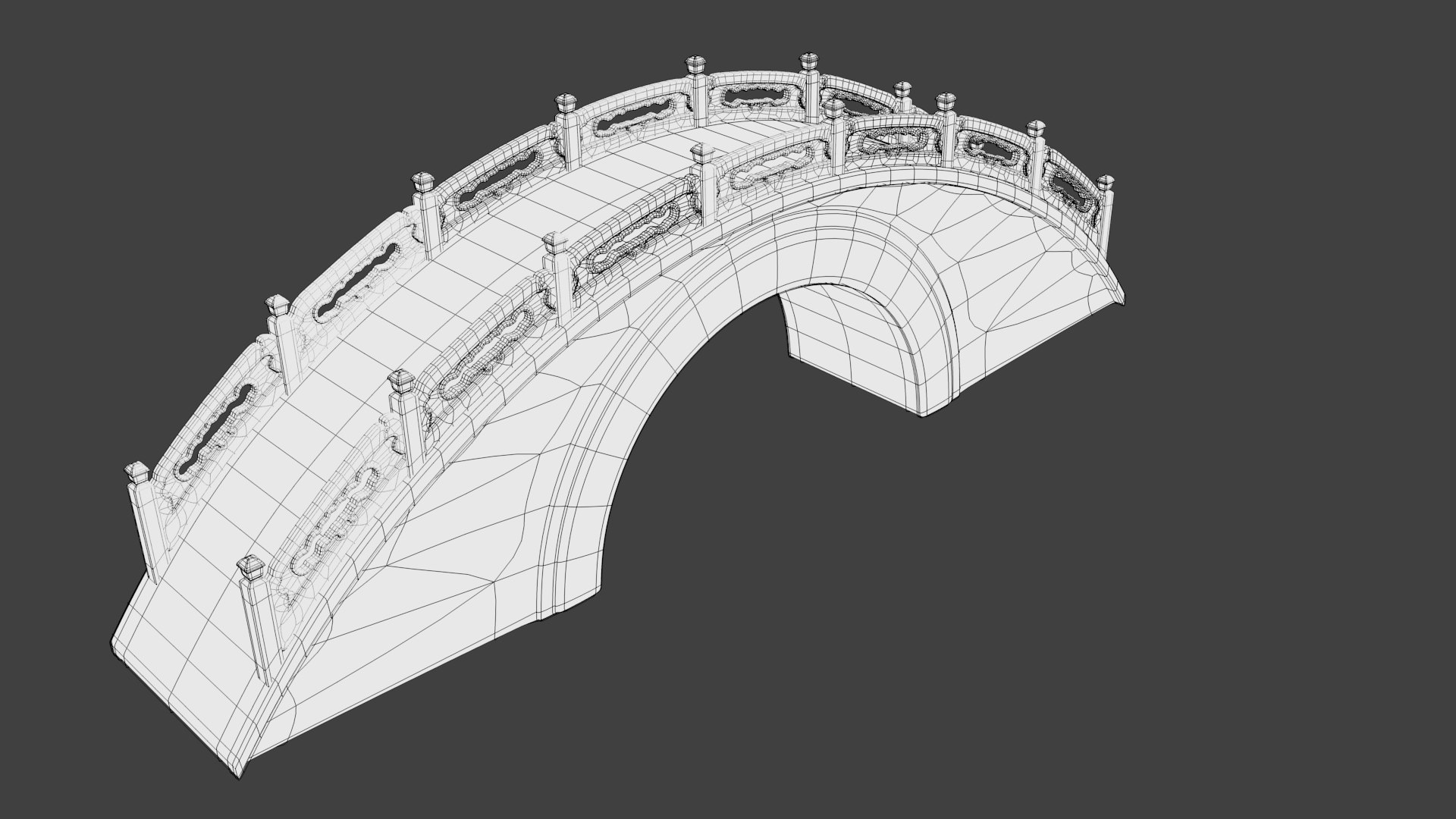 3d Chinese Moon Bridge Model