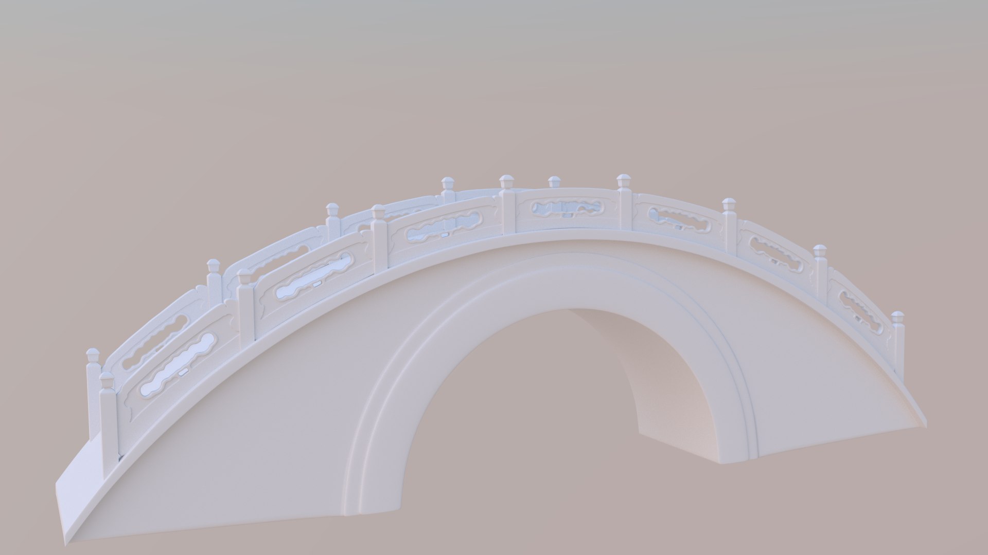 3d Chinese Moon Bridge Model