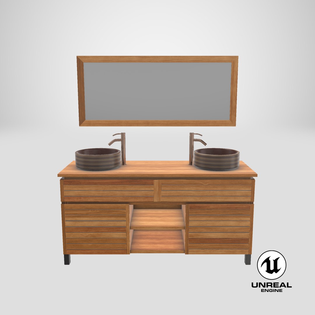 3D contemporary vanity model - TurboSquid 1282502