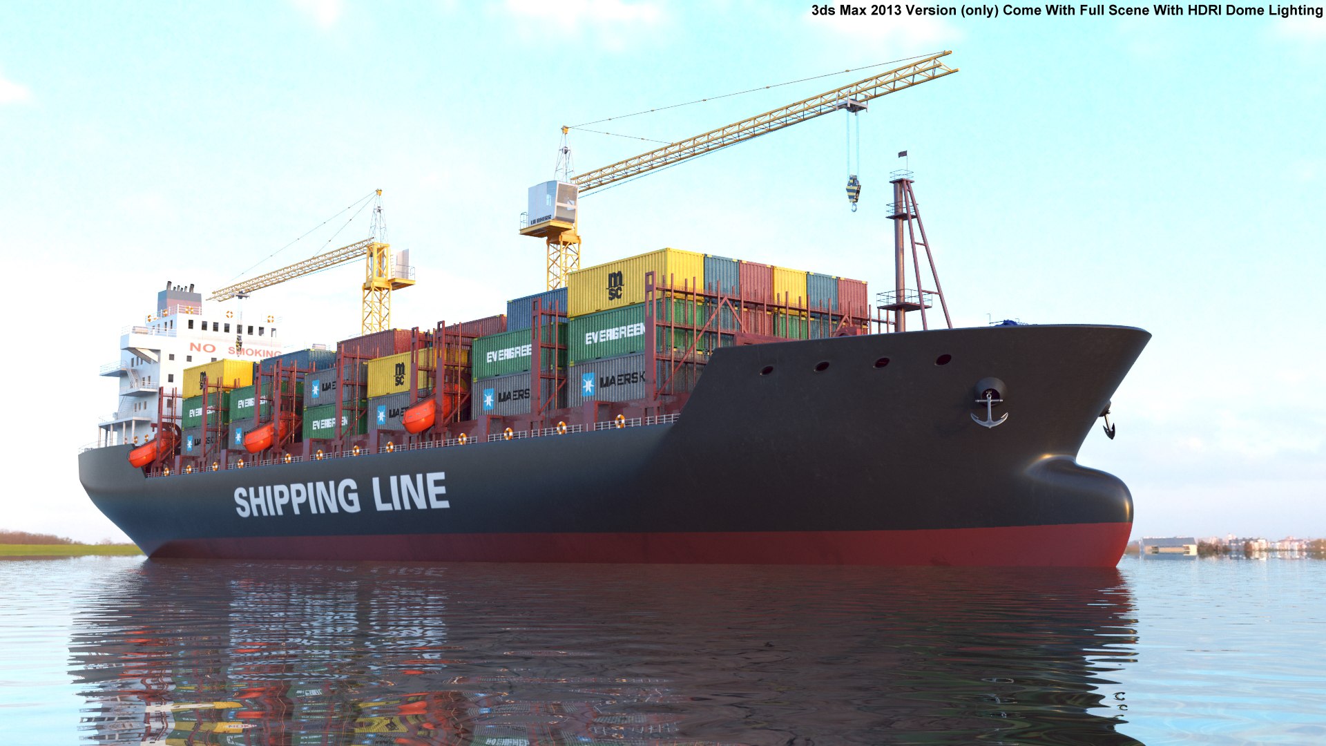 Bulk Container Ship Carrier Model - TurboSquid 1780554