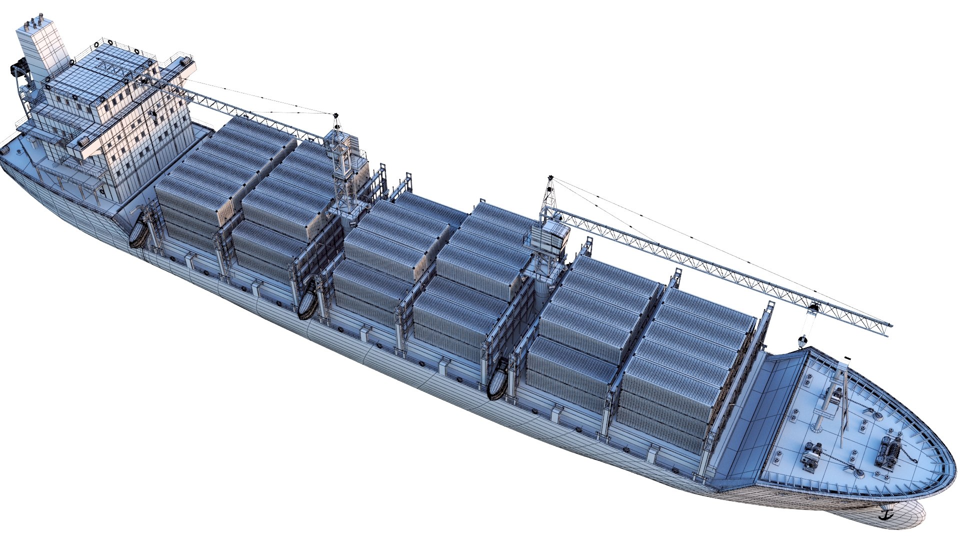 Bulk Container Ship Carrier Model - TurboSquid 1780554