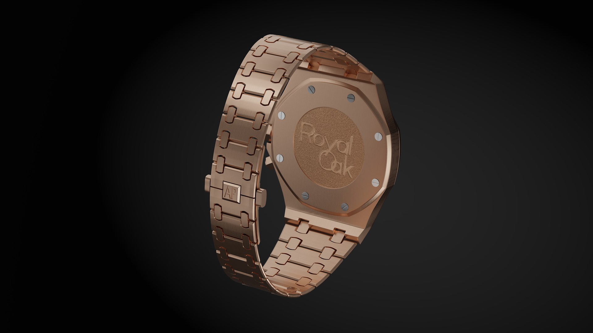 Audemars Piguet Royal Oak Rose Gold Watch Model - TurboSquid 2127158