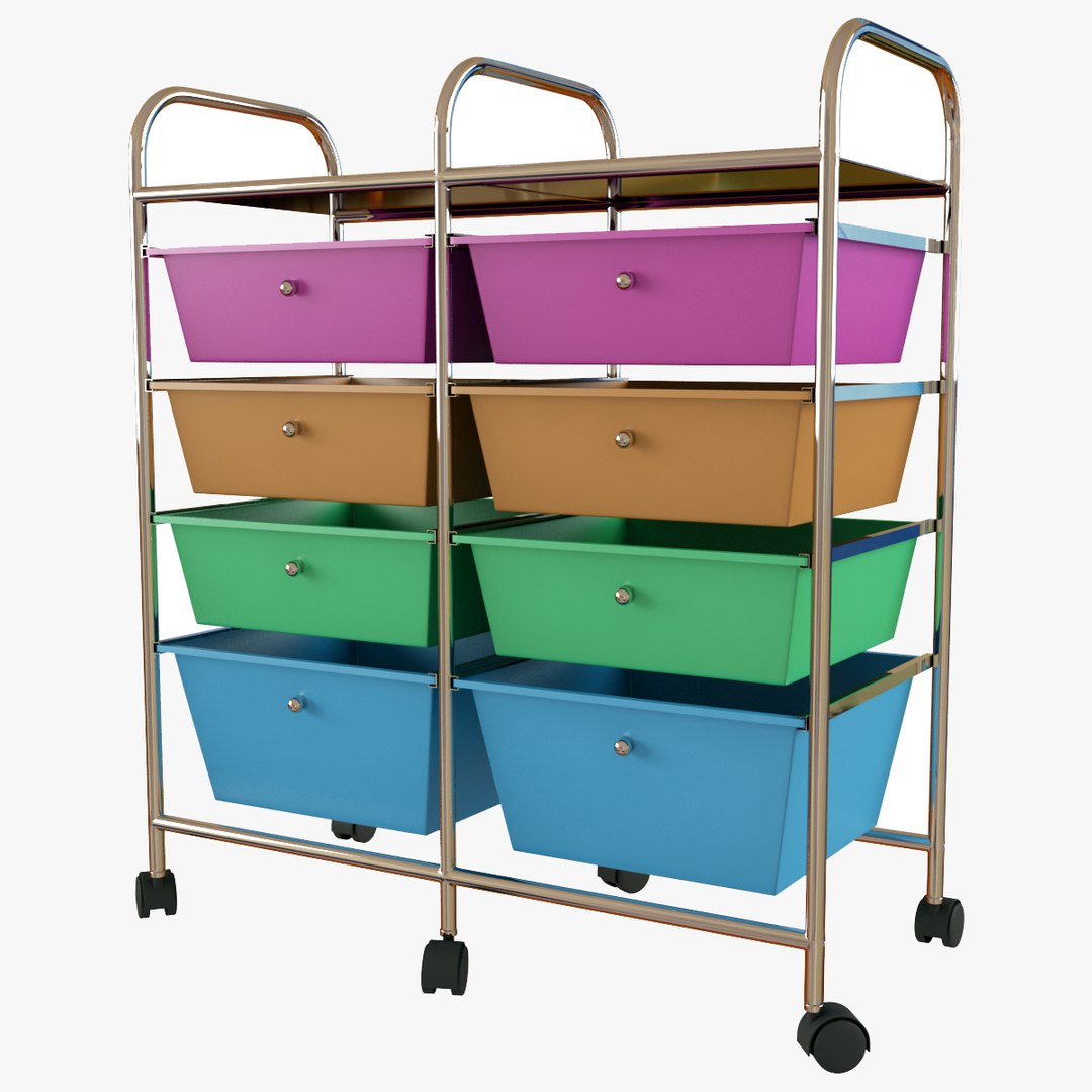 max drawer multicolor cart
