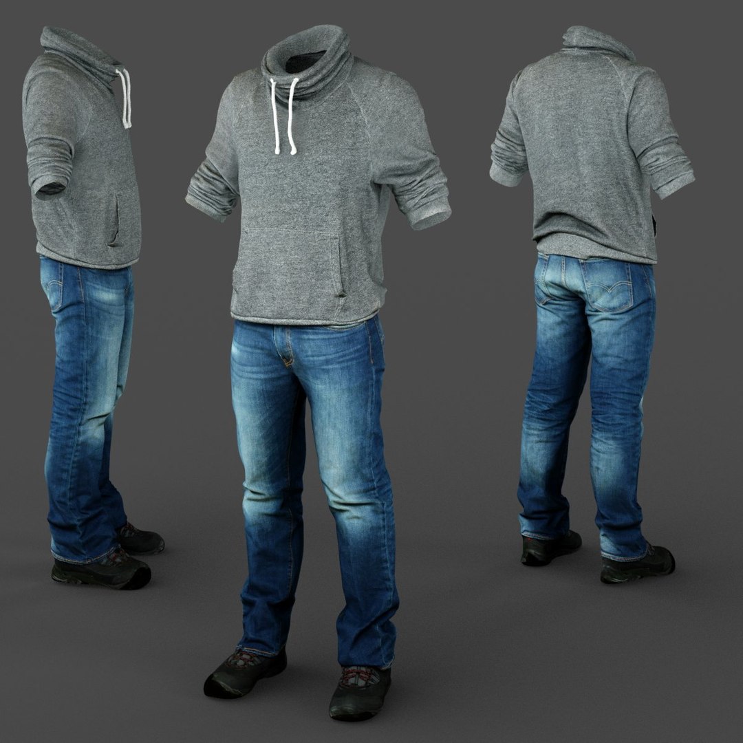Male Clothing Outfit 3D Model - TurboSquid 1329829