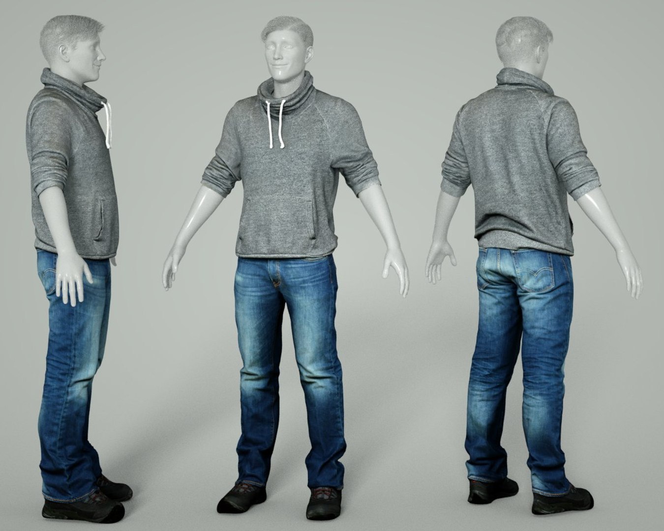 Male Clothing Outfit 3D Model - TurboSquid 1329829