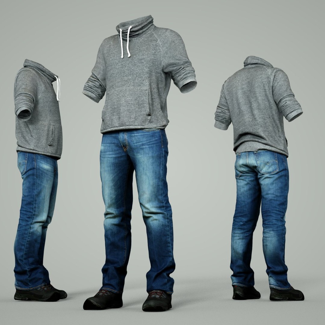 Male Clothing Outfit 3D Model - TurboSquid 1329829