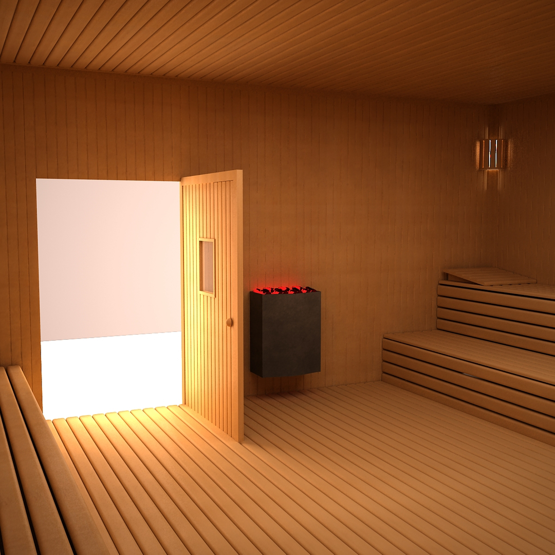 sauna 3d model