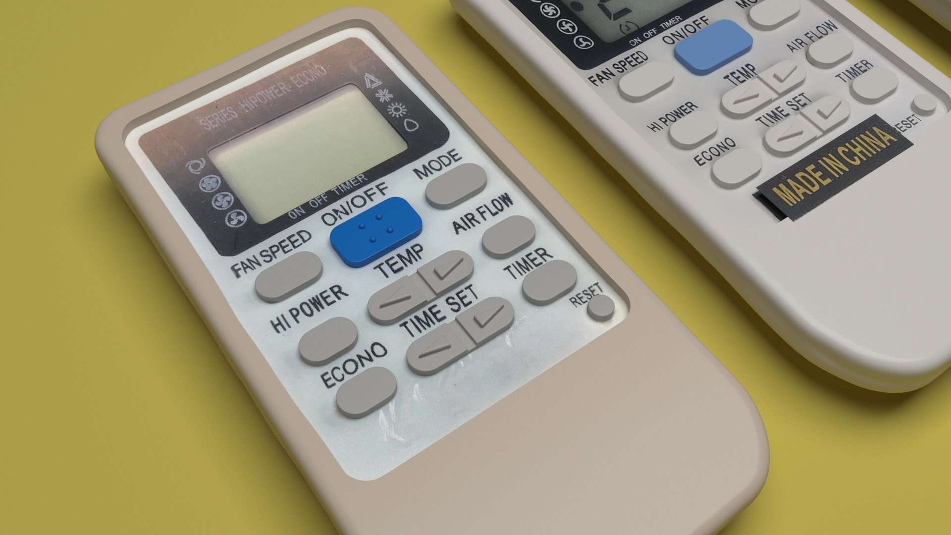 3D Model Air Conditioner Remote Controls Set - TurboSquid 2268964