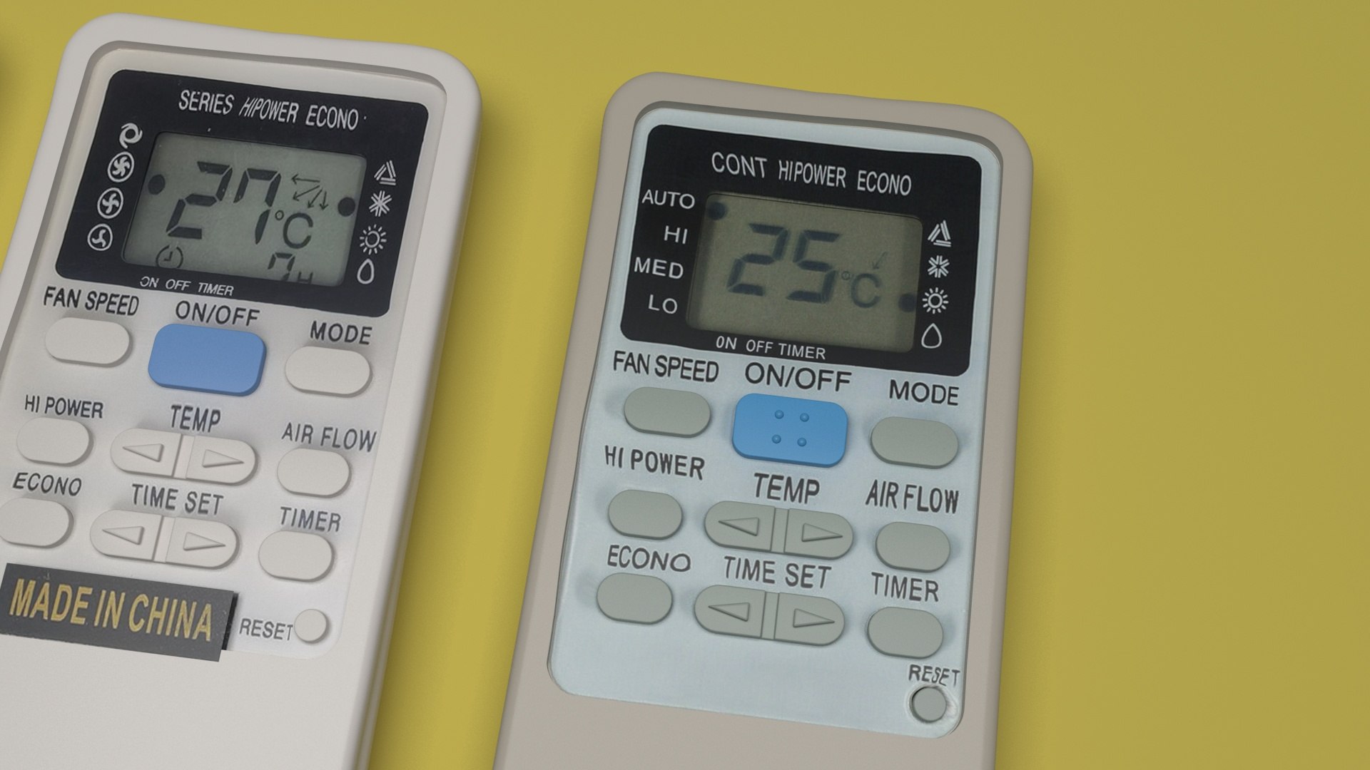 3D Model Air Conditioner Remote Controls Set - TurboSquid 2268964