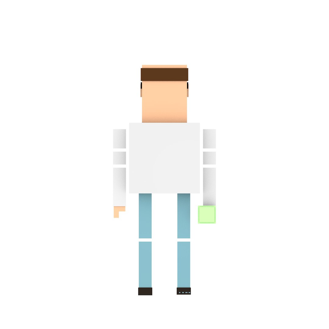 3D model simple scientist man - TurboSquid 1277569