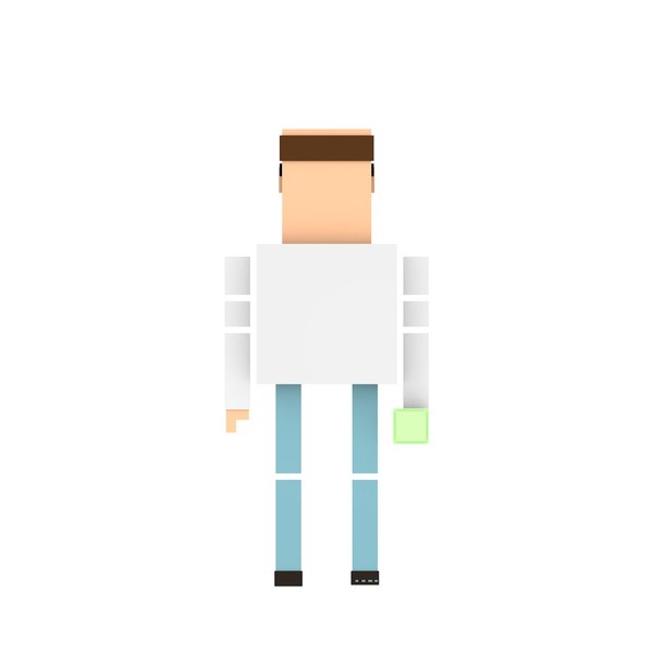 3D model simple scientist man - TurboSquid 1277569