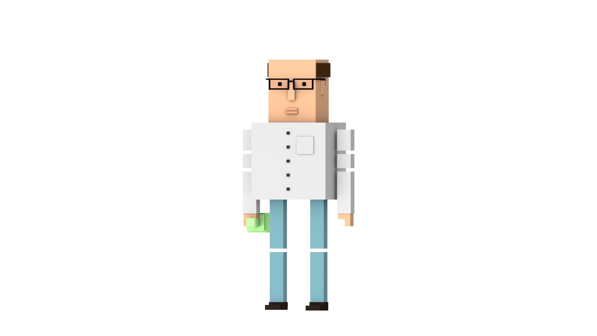 3D model simple scientist man - TurboSquid 1277569
