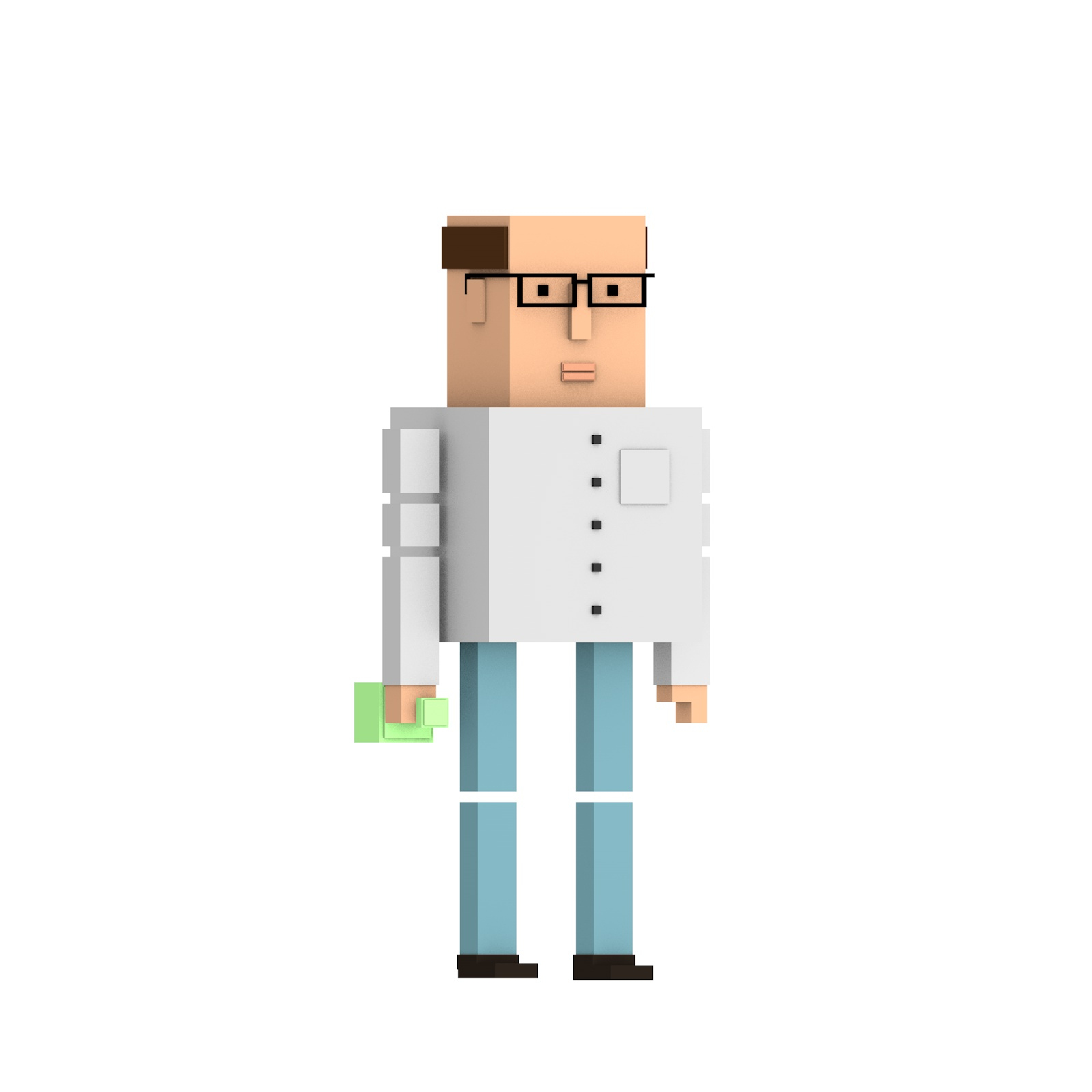 3D model simple scientist man - TurboSquid 1277569