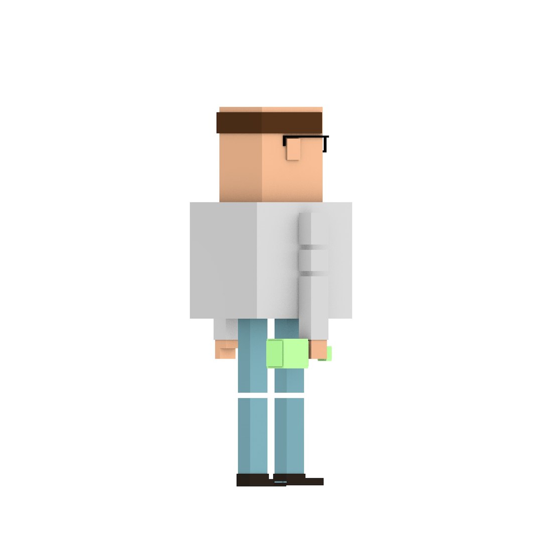 3D model simple scientist man - TurboSquid 1277569