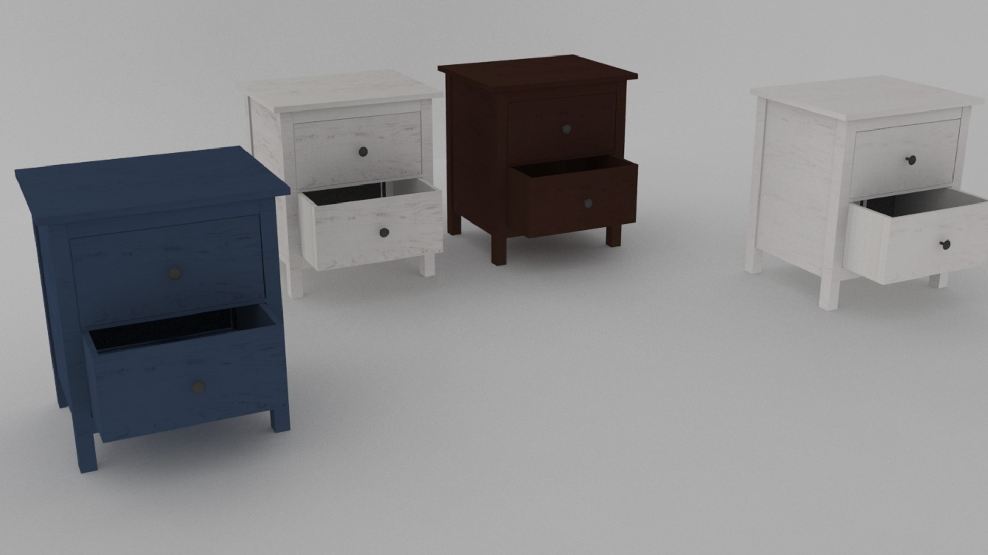 3d Model Ikea Hemnes 2 Drawer