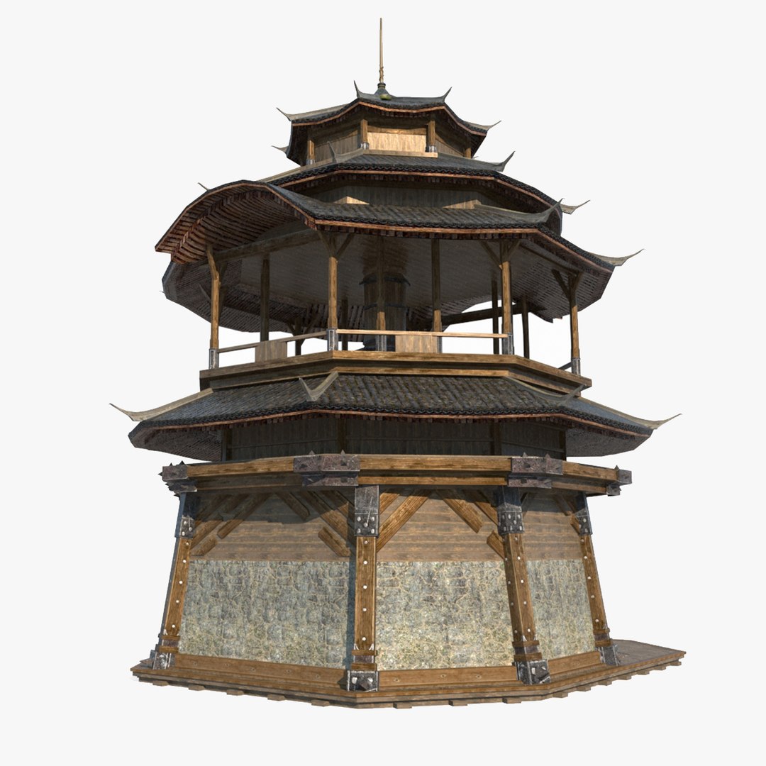 3D Defense Towers Of Ancient Buildings In Asia Model - TurboSquid 2034190