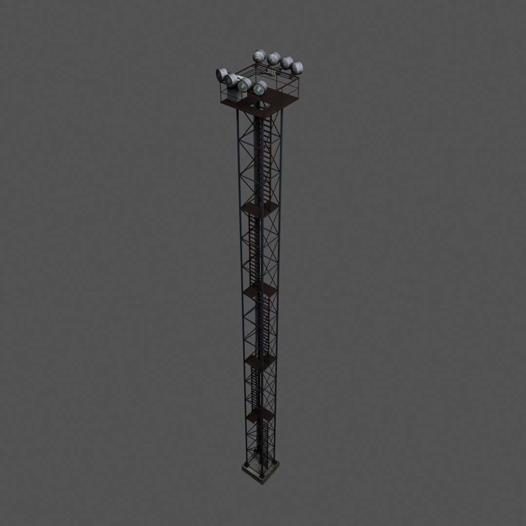 Projector Tower 3d Obj