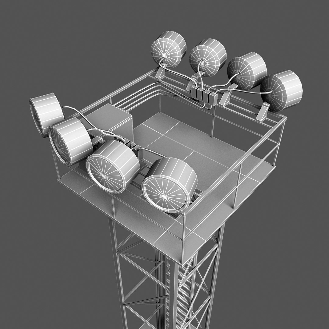 Projector Tower 3d Obj