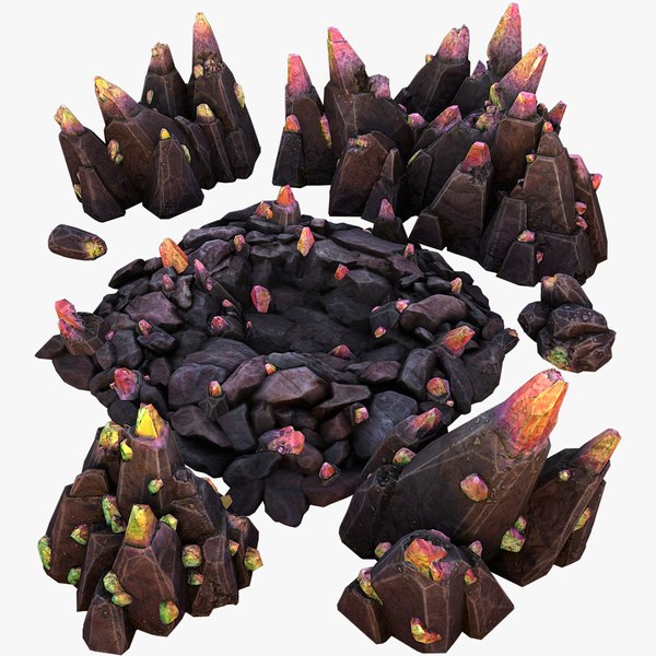 modelo 3d Depósitos de cristales y gemas mágicas - TurboSquid 2312753