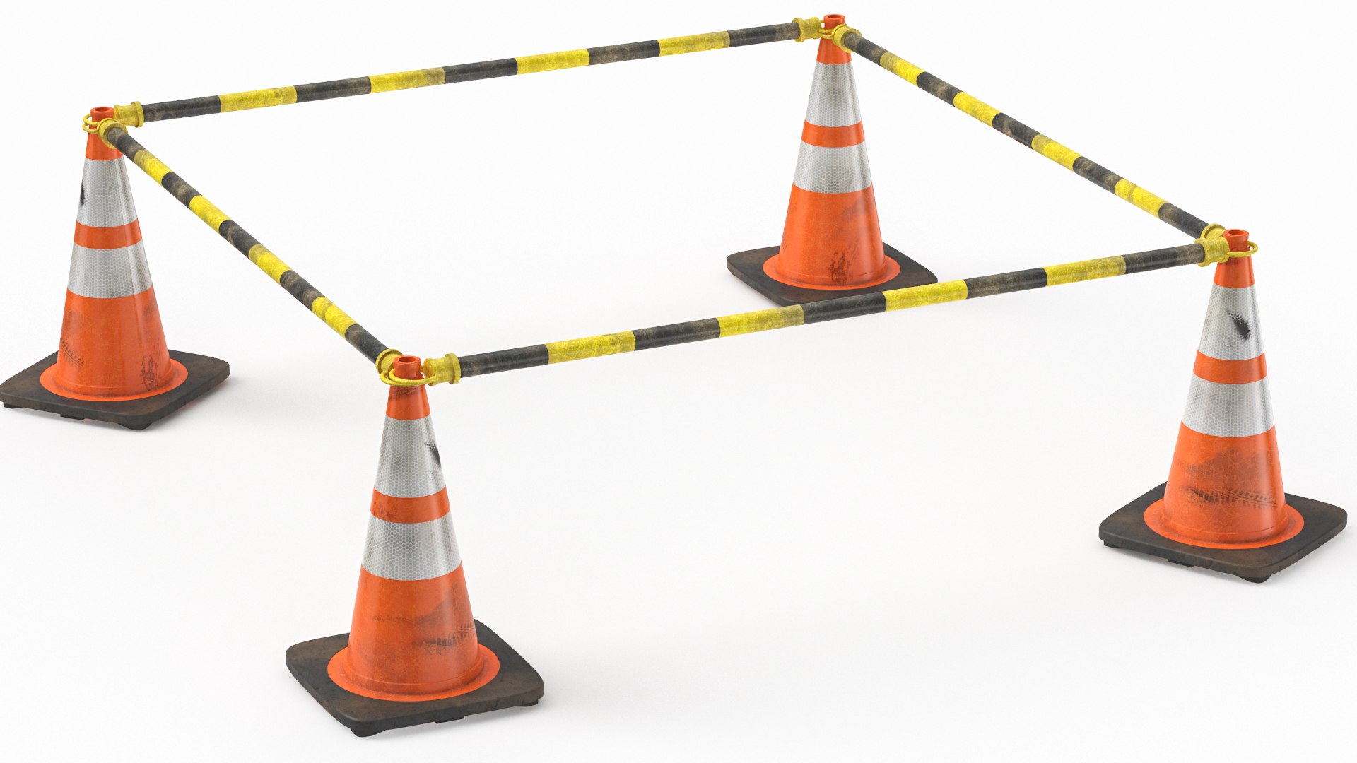 Traffic Cone Bar 02 3D - TurboSquid 2045659