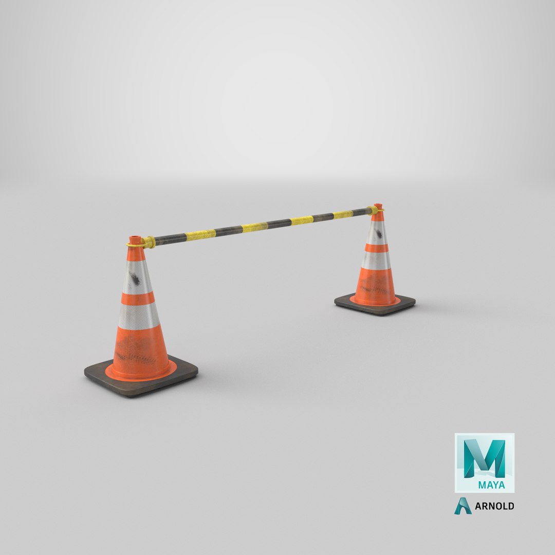 Traffic Cone Bar 02 3D - TurboSquid 2045659