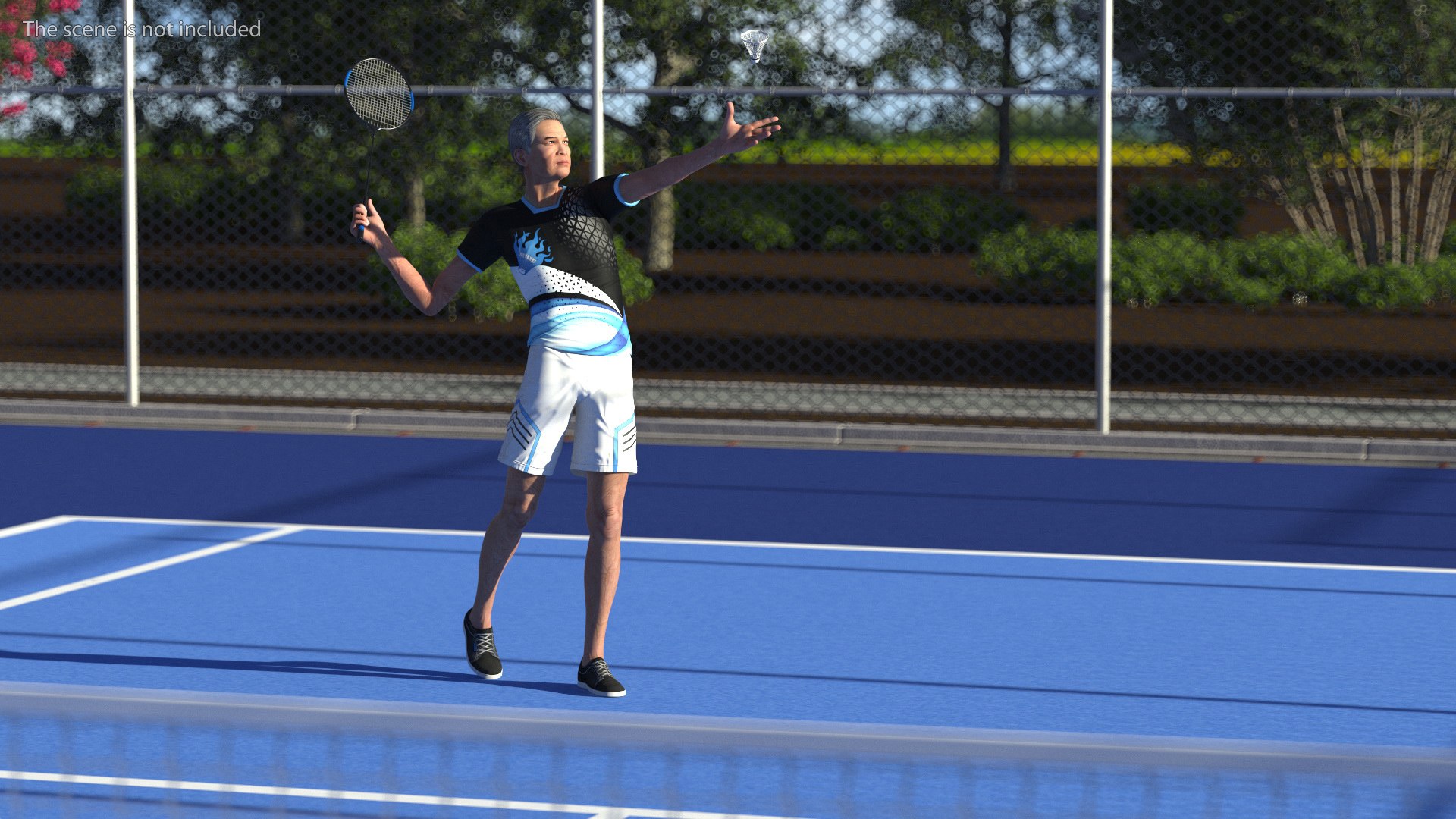 3D Senior Chinese Badminton Player Man - TurboSquid 2123523