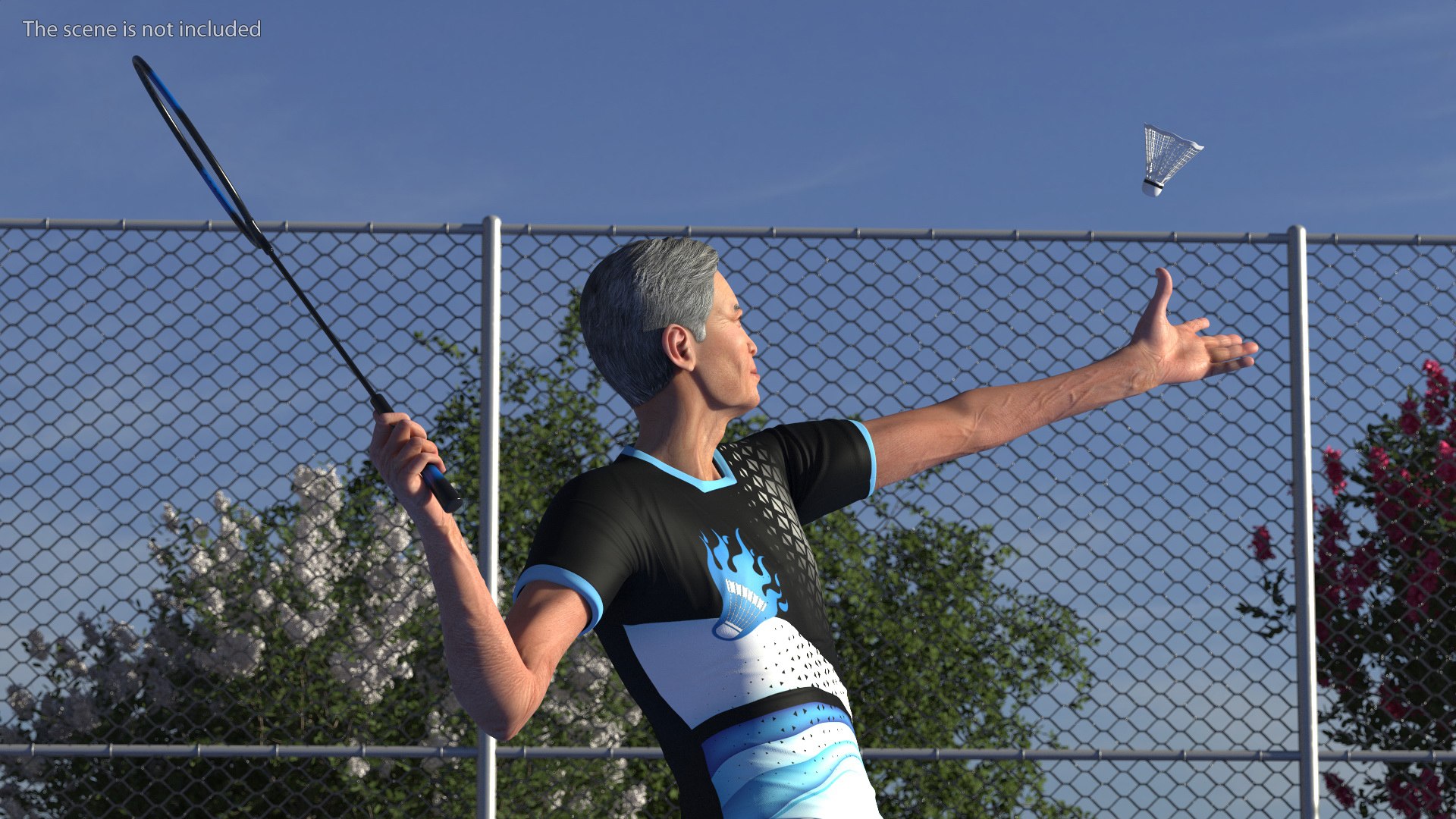 3D Senior Chinese Badminton Player Man - TurboSquid 2123523