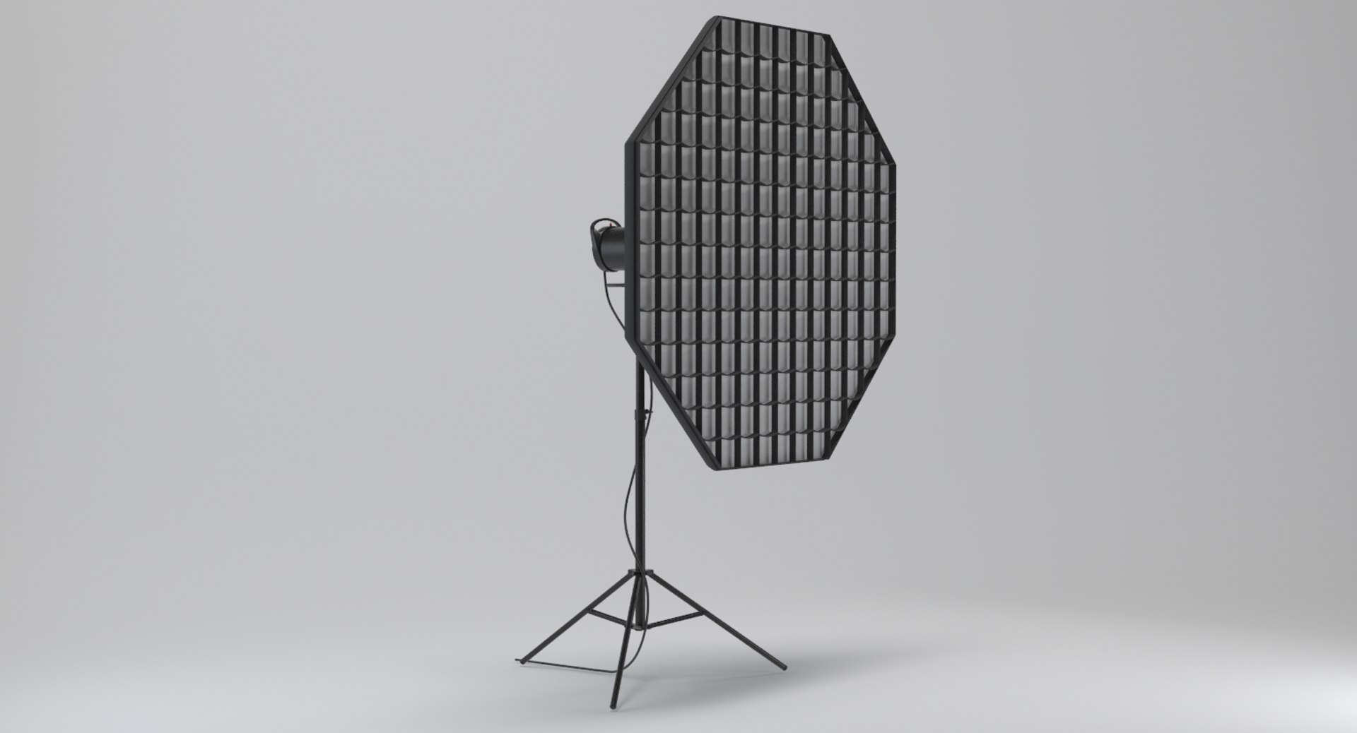 Studio monolight octabox grid 3D model - TurboSquid 1354443