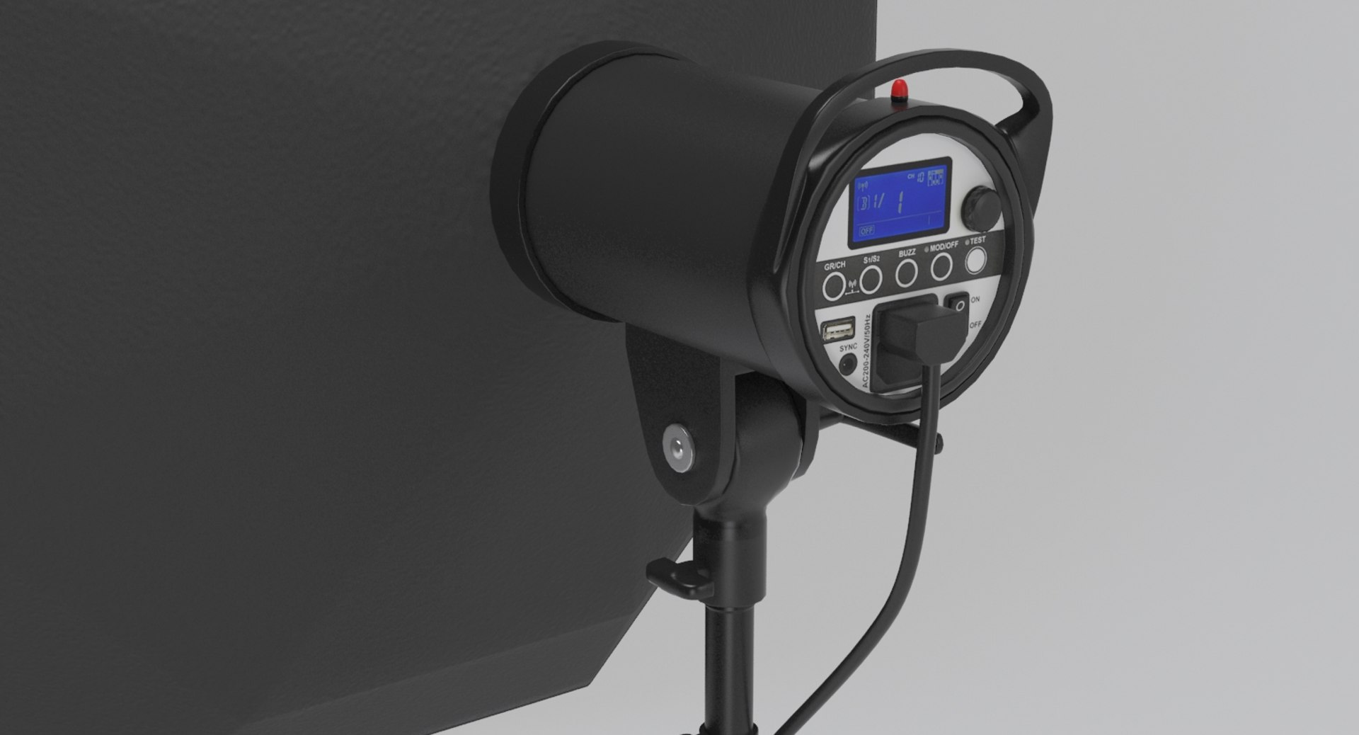 Studio monolight octabox grid 3D model - TurboSquid 1354443