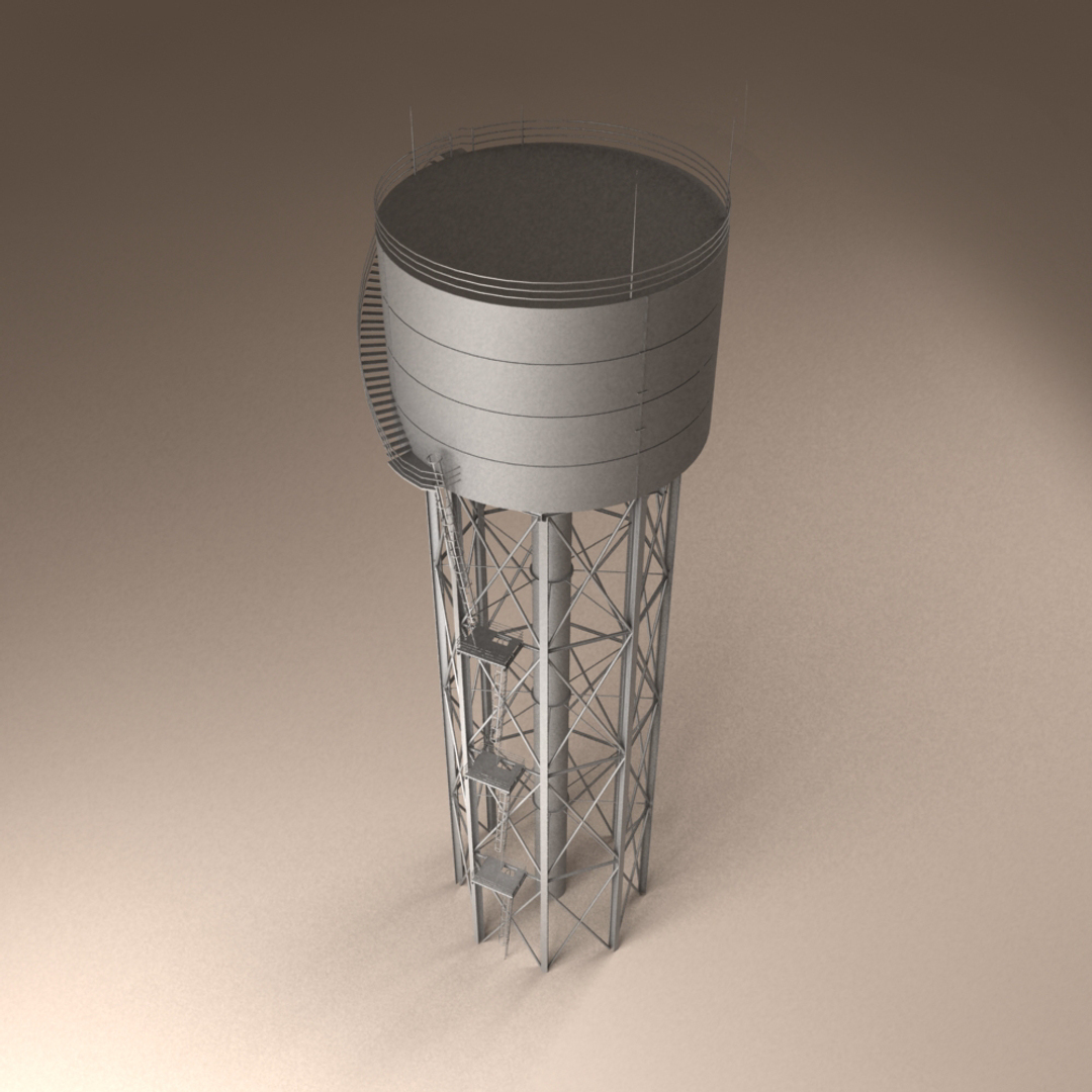 Civic Water Tower 3d 3ds