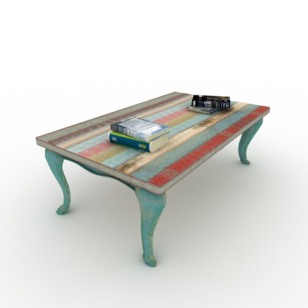 3d wooden coffee table